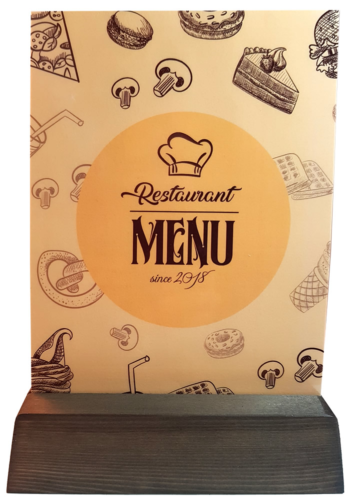 A4 Menu Holder Block from Bar Activity